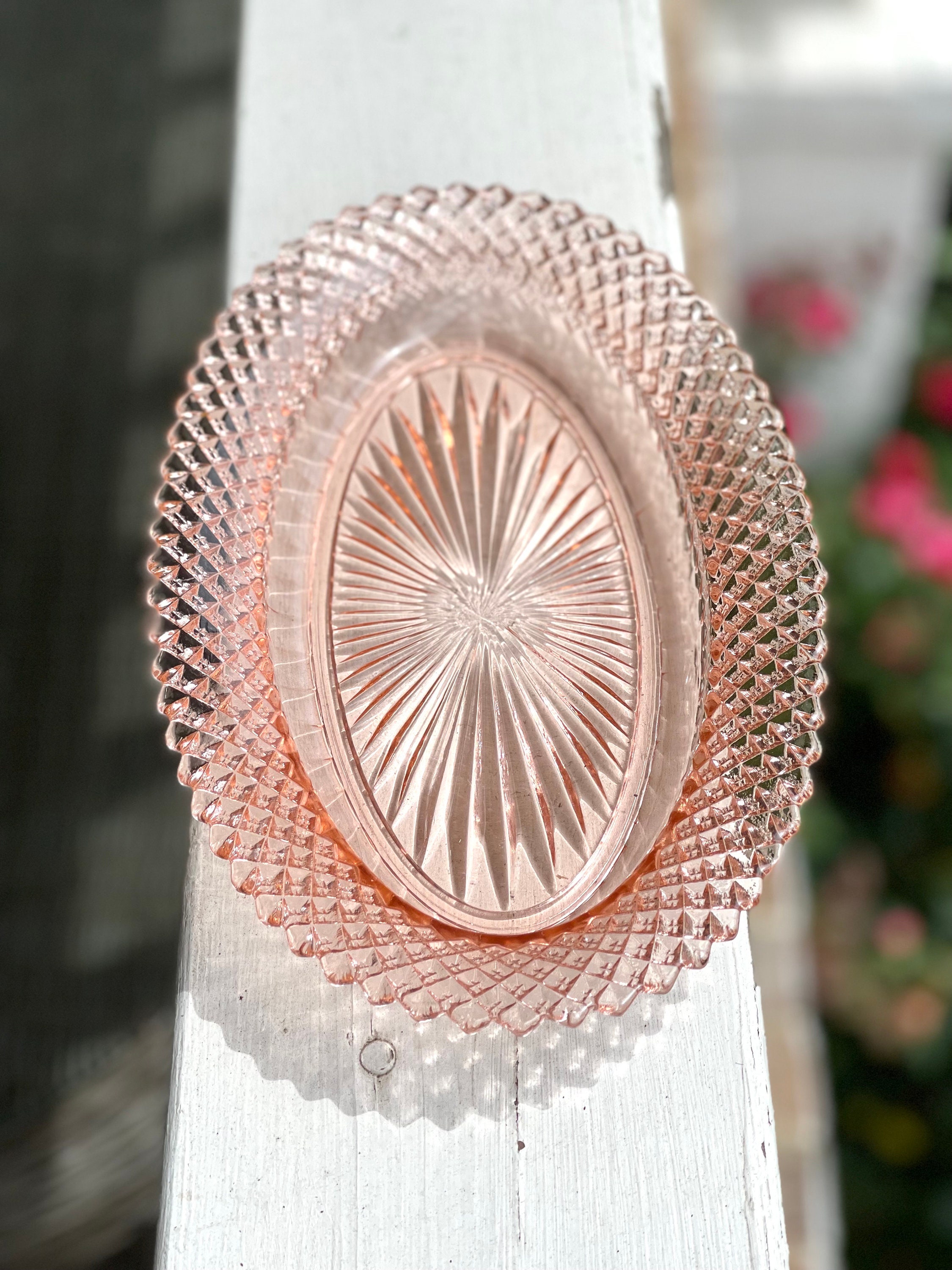 Anchor Hocking Miss America Pink Oval Celery Dish/pink Depression Glass ...