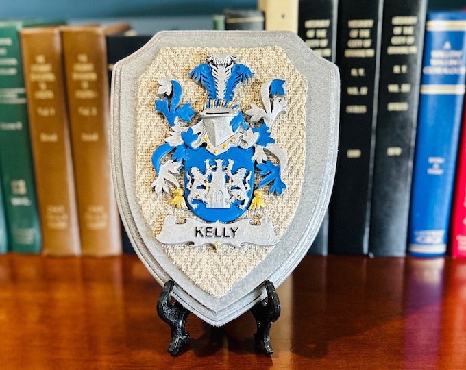 Kelly Irish Coat of Arms Crest Plaque - Etsy