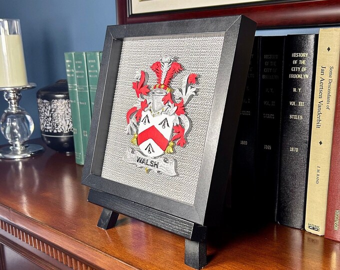 Walsh Irish Coat of Arms Crest Framed - Etsy