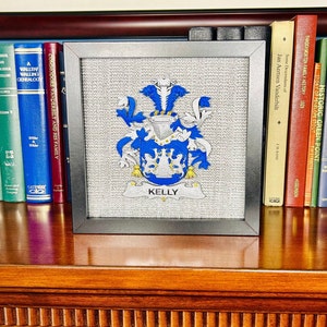 Kelly Irish Coat of Arms Crest Framed - Etsy