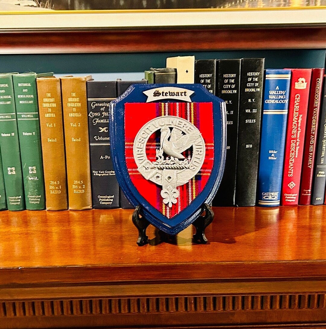 Stewart / Stuart Scottish Clan Tartan Badge Crest Plaque - Etsy