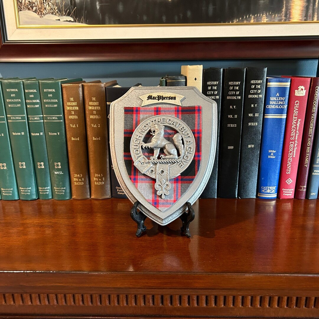 Macpherson Scottish Clan Tartan Badge Crest Plaque - Etsy