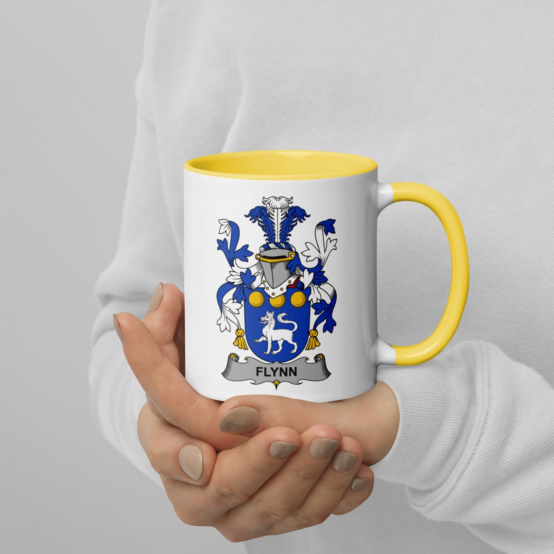 Flynn Crest Mug Irish Coat of Arms - Etsy