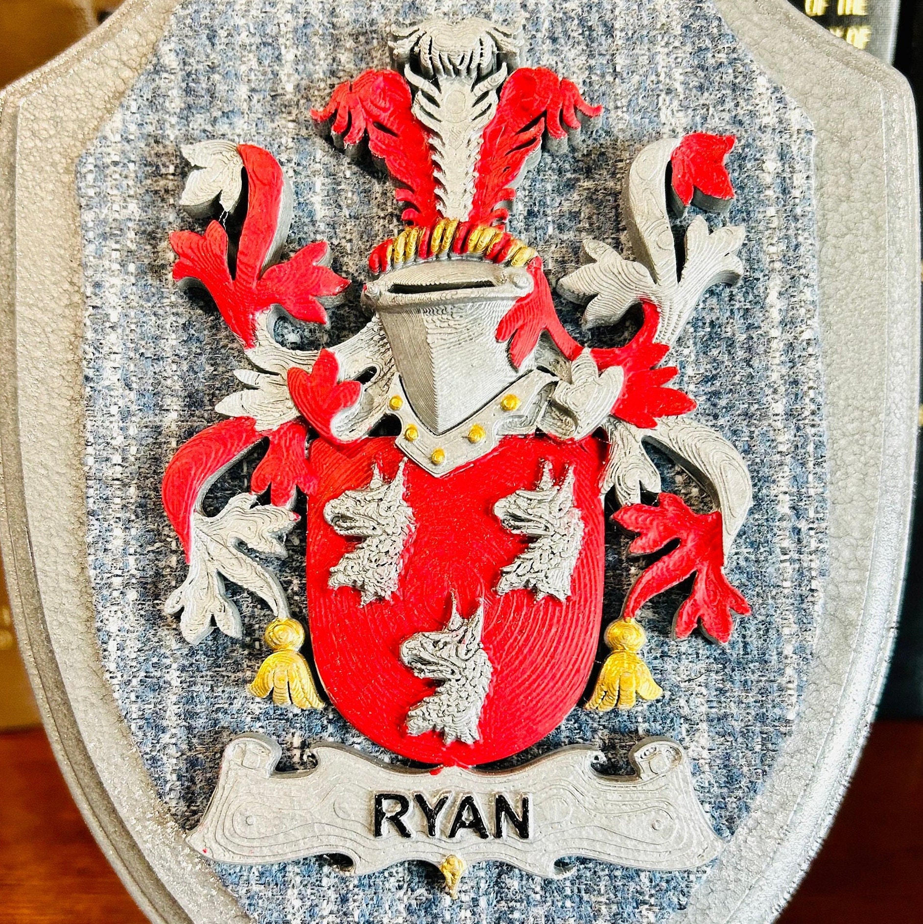 Ryan Irish Coat of Arms Crest Plaque - Etsy