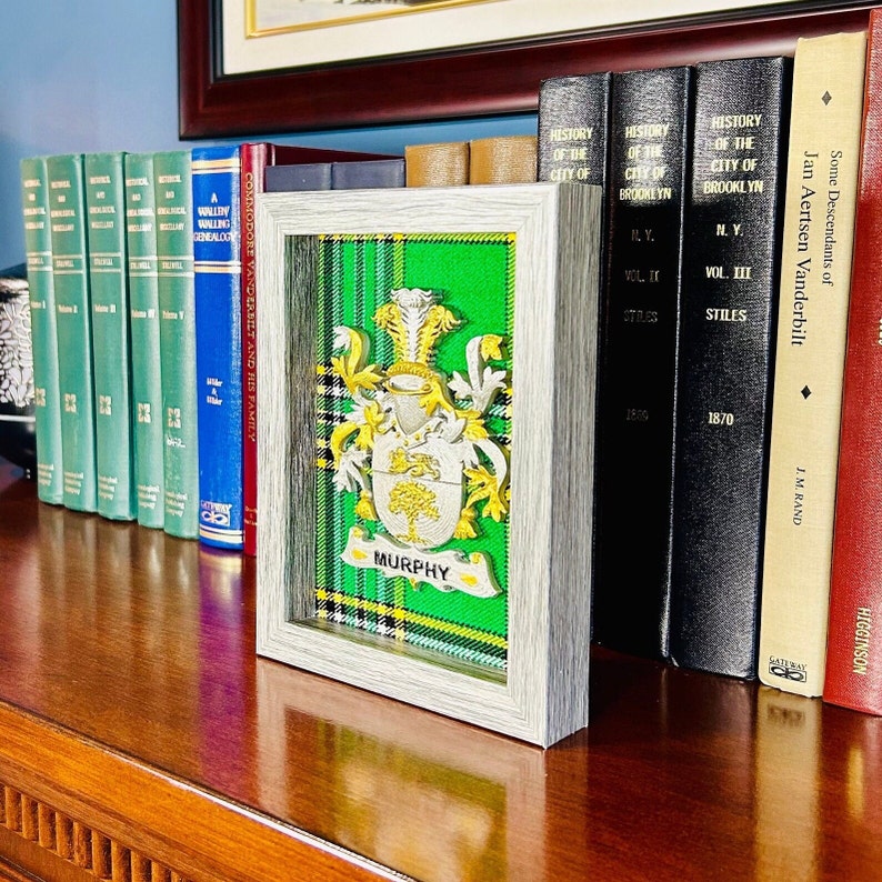 Murphy Coat of Arms on Irish National or Ulster Tartan Framed - Etsy