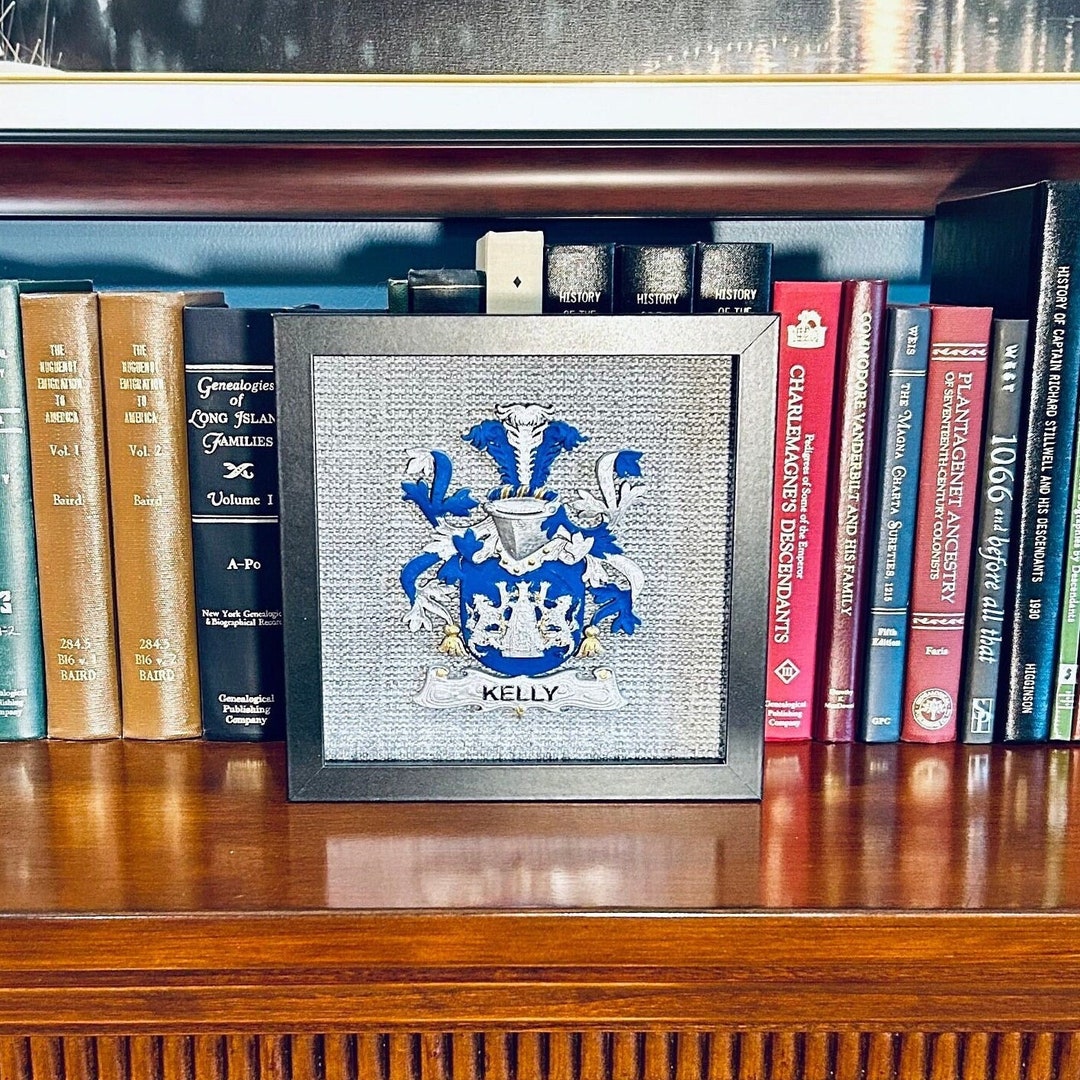 Kelly Irish Coat of Arms Crest Framed - Etsy