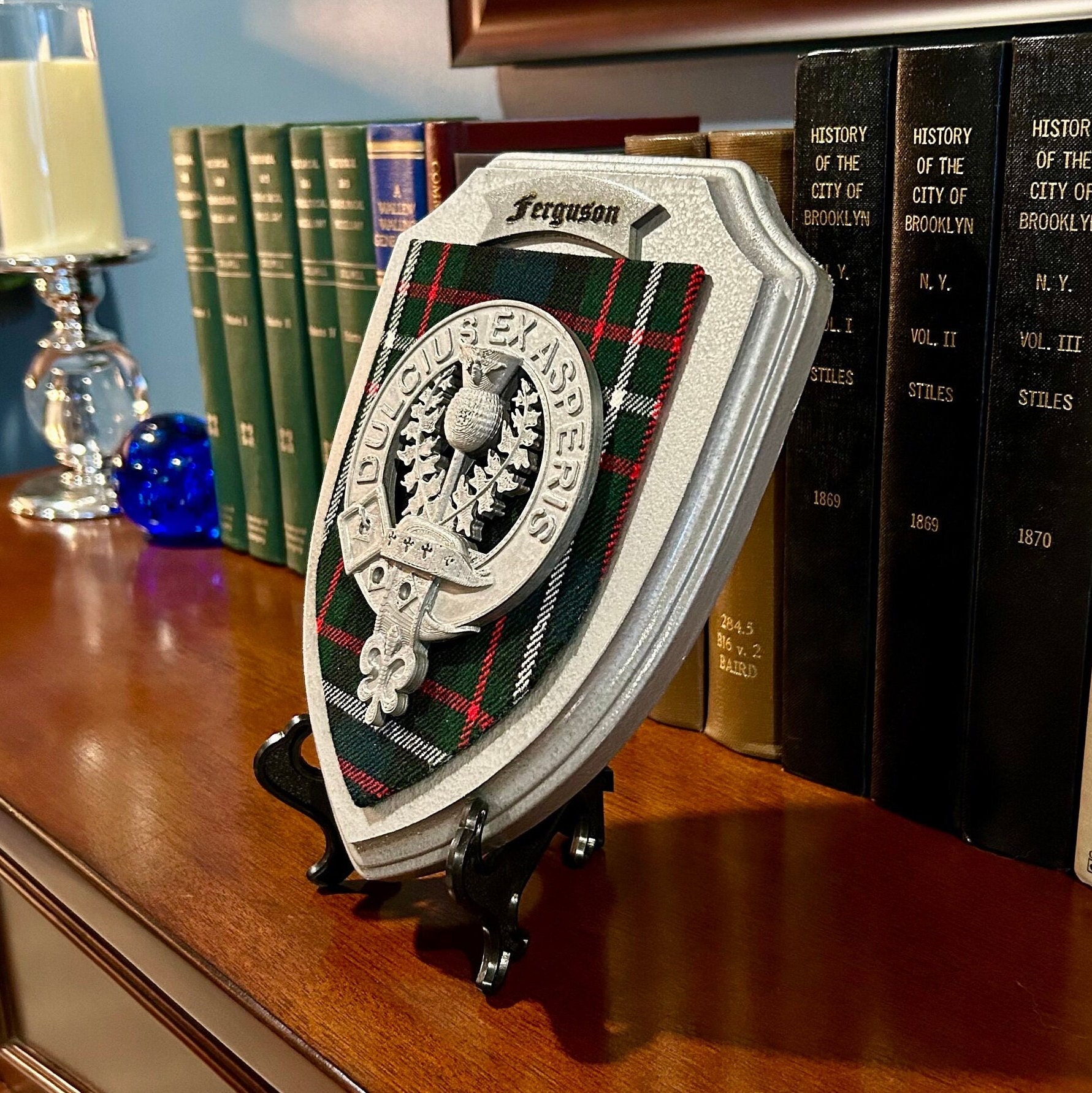 Ferguson / Fergus Scottish Clan Tartan Badge Crest Plaque - Etsy