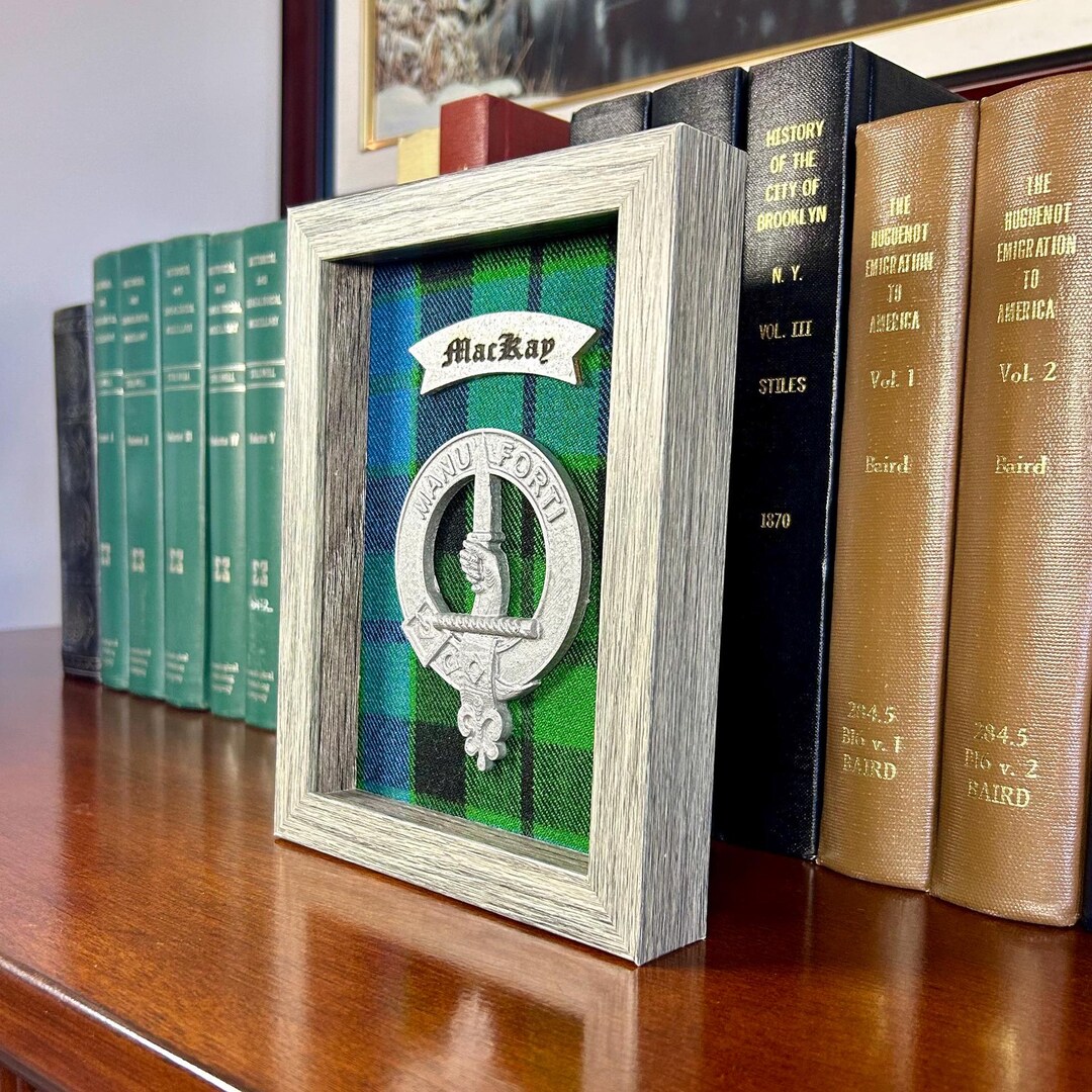 Mackay / Mckay Framed Scottish Clan Tartan Badge Crest - Etsy