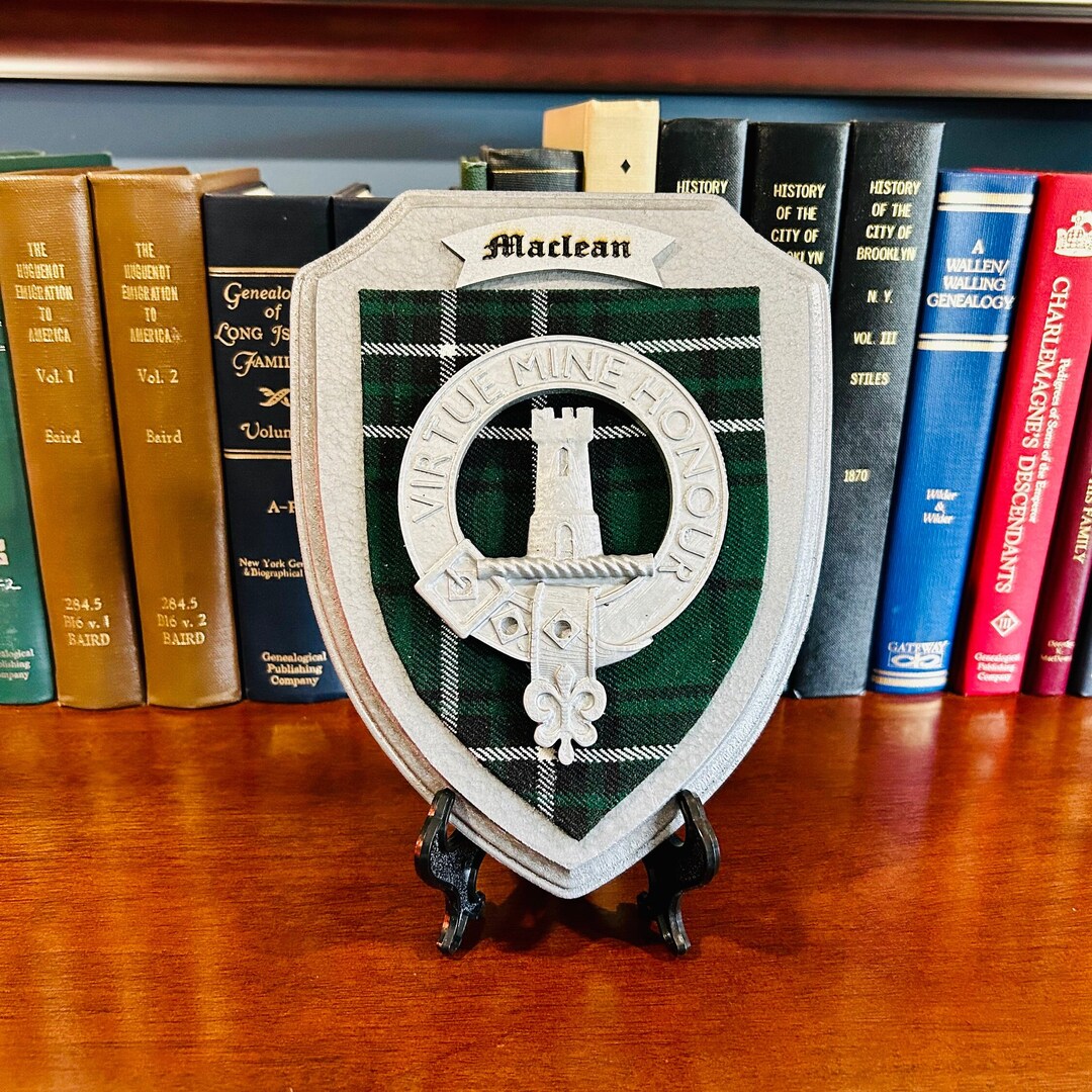 Maclean / Maclaine Scottish Clan Tartan Badge Crest Plaque - Etsy