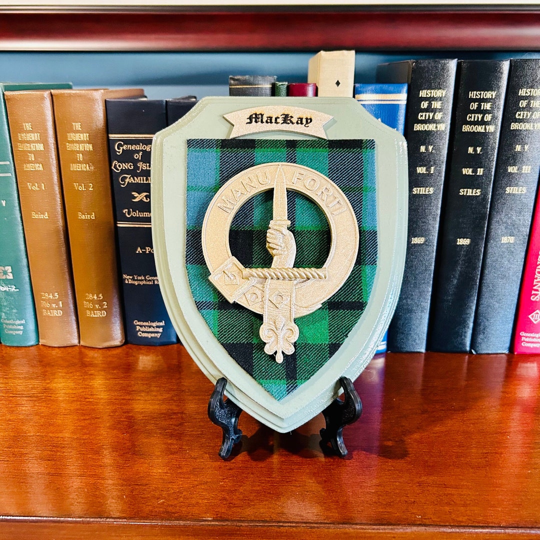 Mackay / Mckay Scottish Clan Tartan Badge Crest Plaque - Etsy