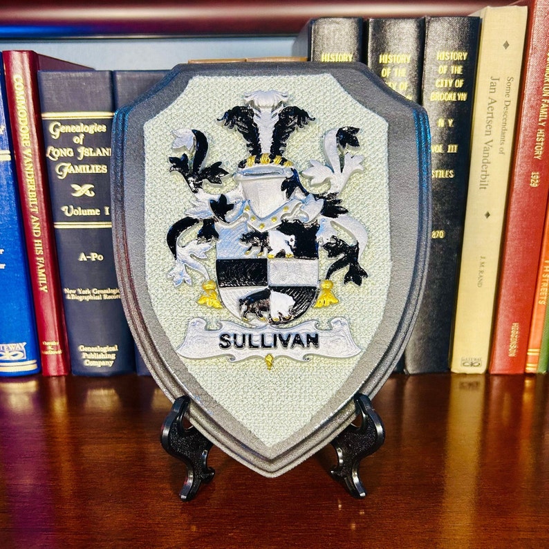 Sullivan of Beare Irish Coat of Arms Crest Plaque - Etsy