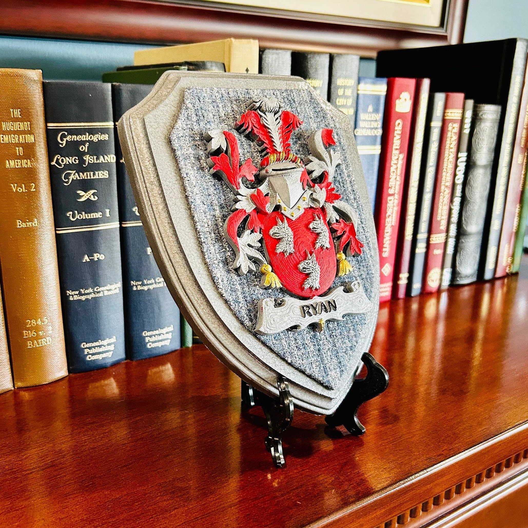 Ryan Irish Coat of Arms Crest Plaque - Etsy