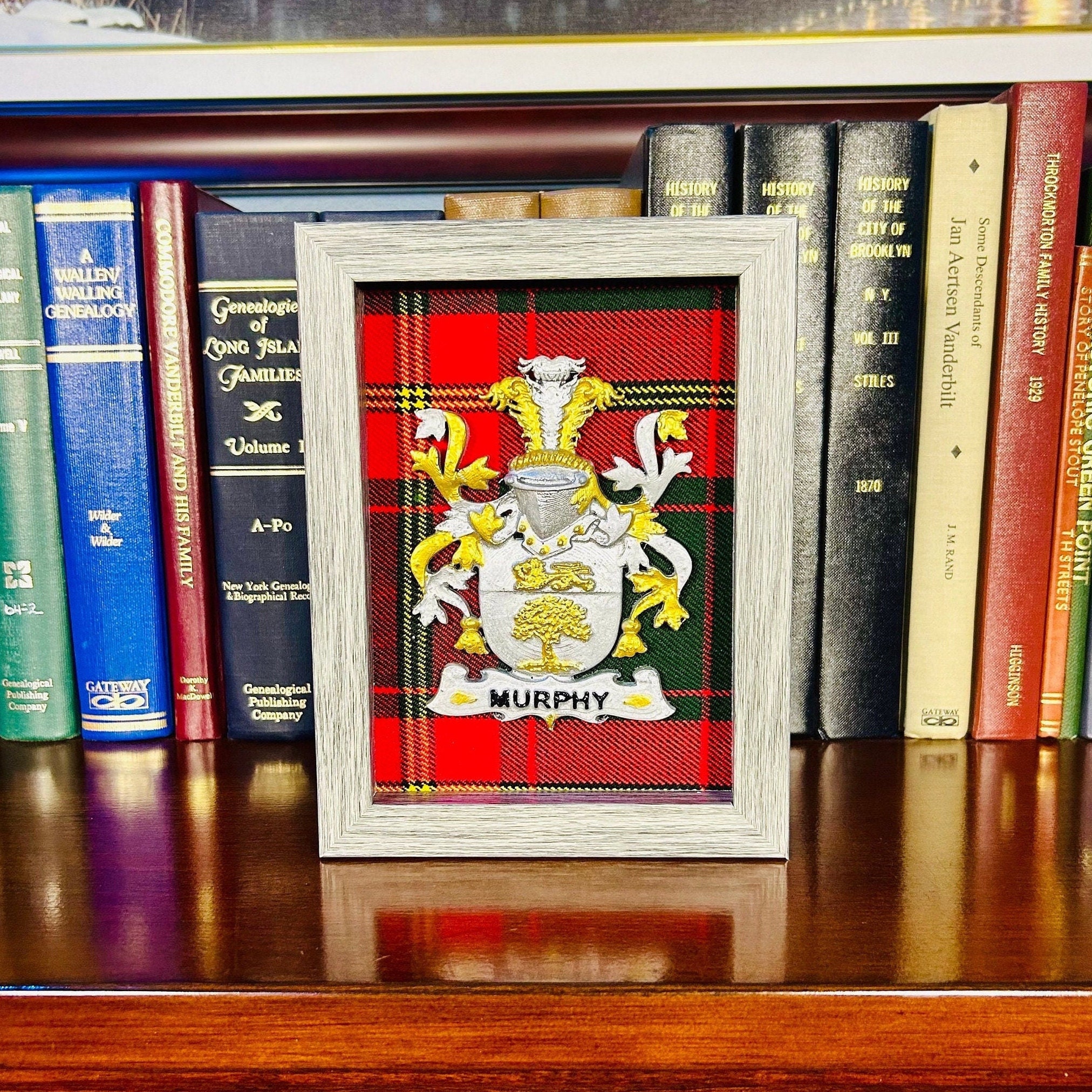 Murphy Coat of Arms on Irish National or Ulster Tartan Framed - Etsy