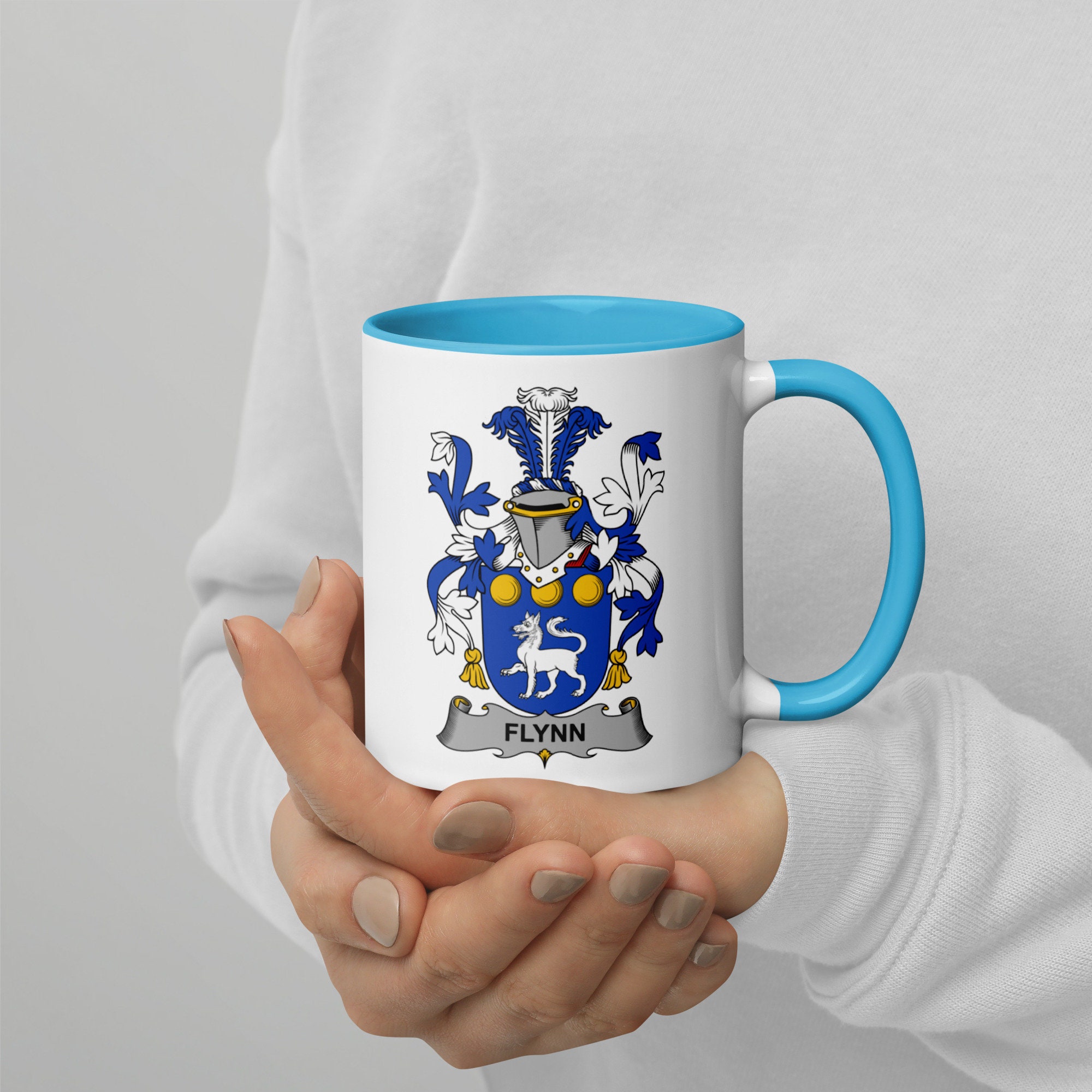 Flynn Crest Mug Irish Coat of Arms - Etsy