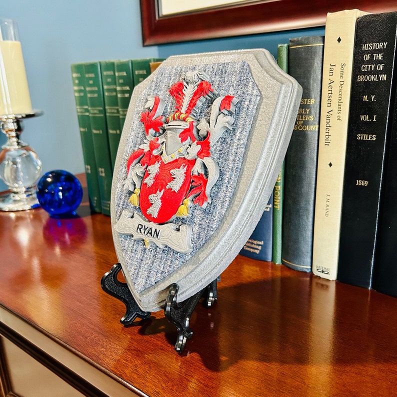Ryan Irish Coat of Arms Crest Plaque - Etsy