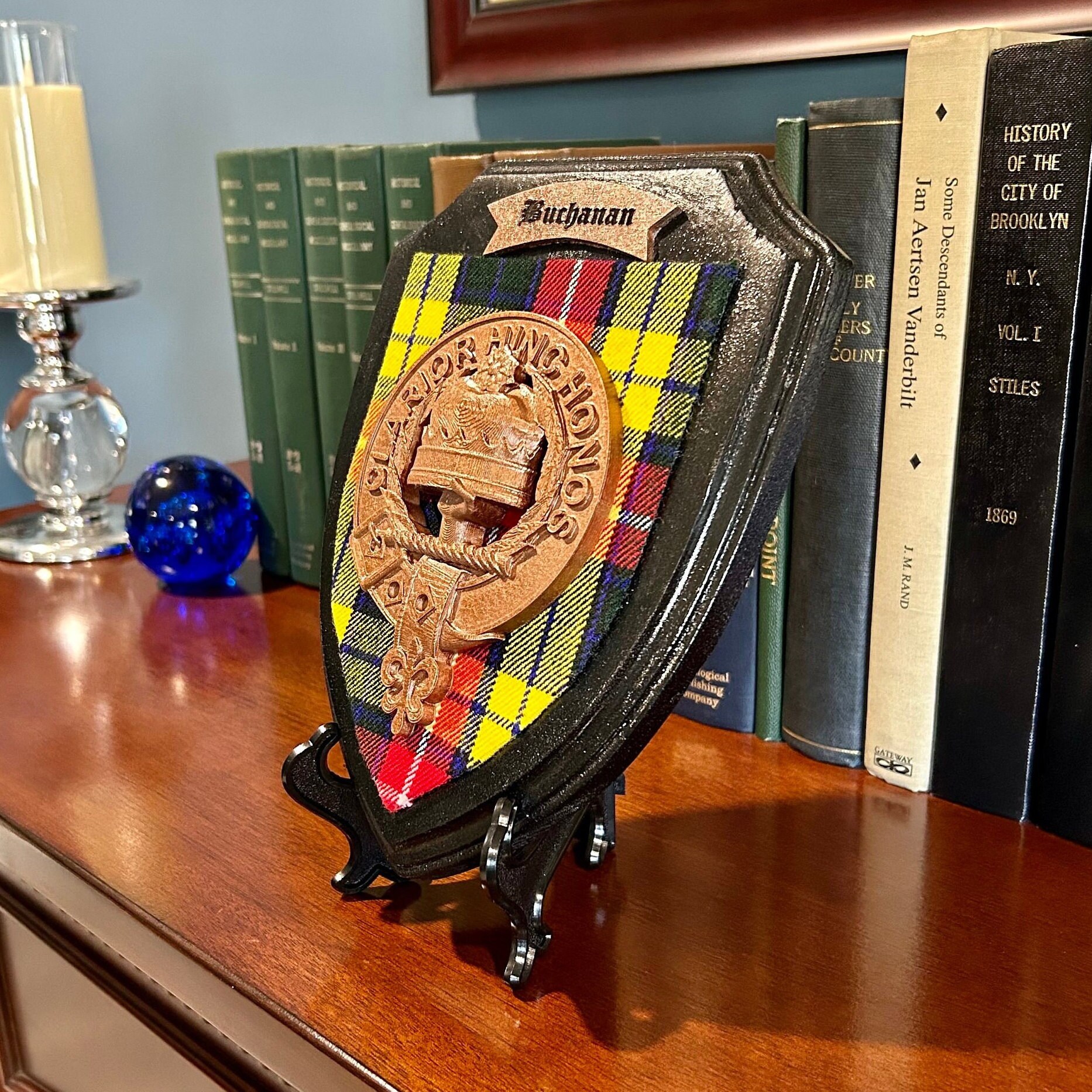 Buchanan Scottish Clan Tartan Badge Crest Plaque - Etsy