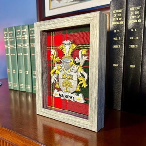 Murphy Coat of Arms on Irish National or Ulster Tartan Framed - Etsy