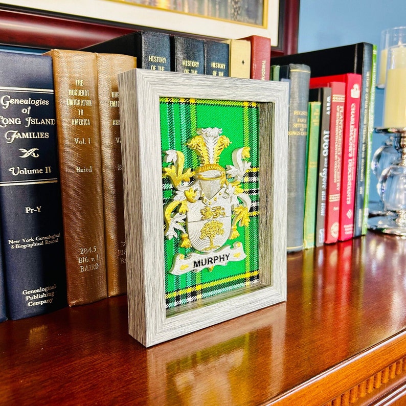 Murphy Coat of Arms on Irish National or Ulster Tartan Framed - Etsy