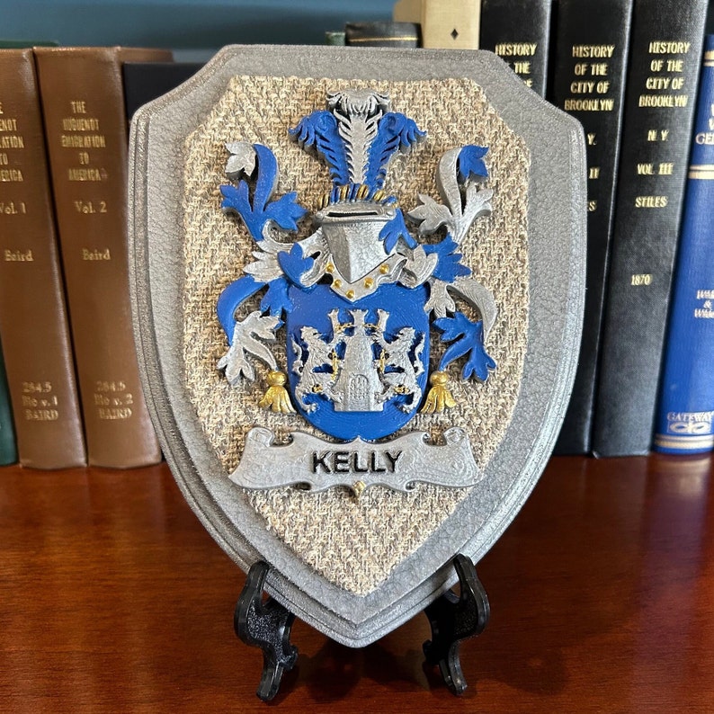 Kelly Irish Coat of Arms Crest Plaque - Etsy