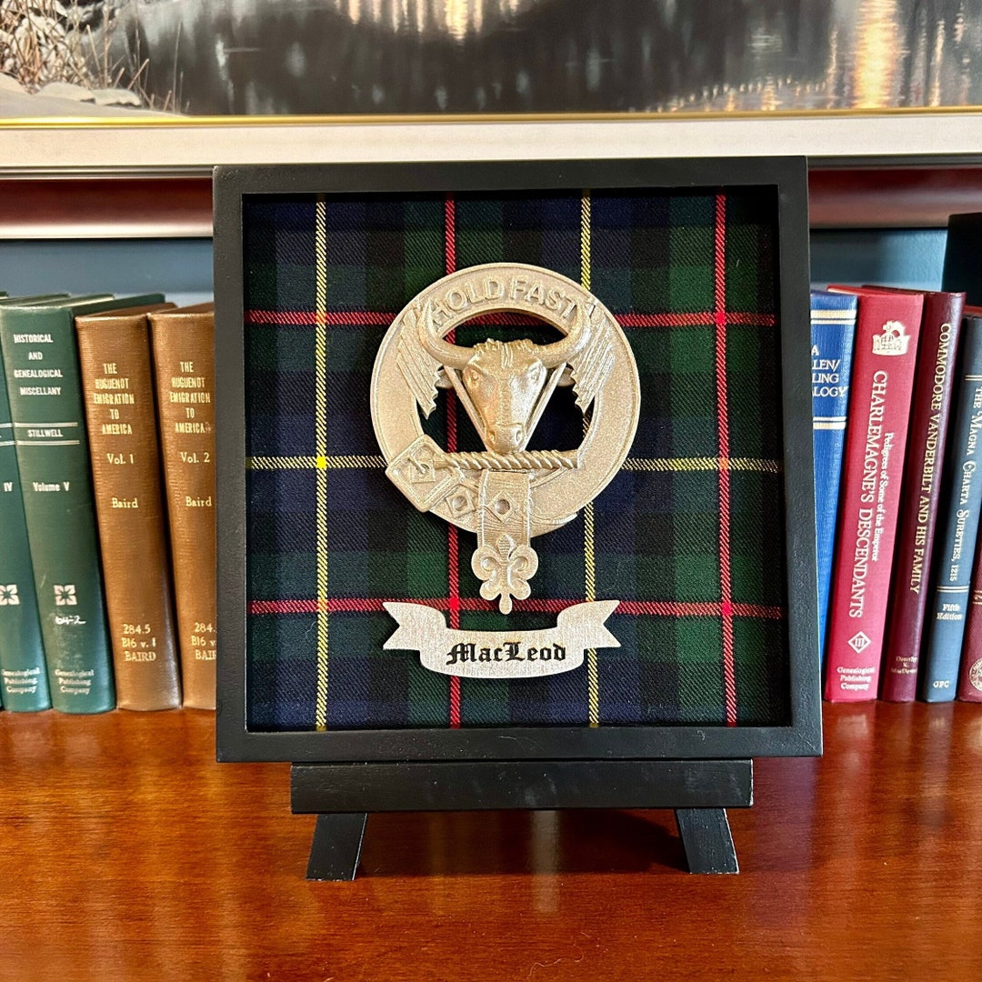 Macleod Framed Scottish Clan Tartan Badge Crest - Etsy