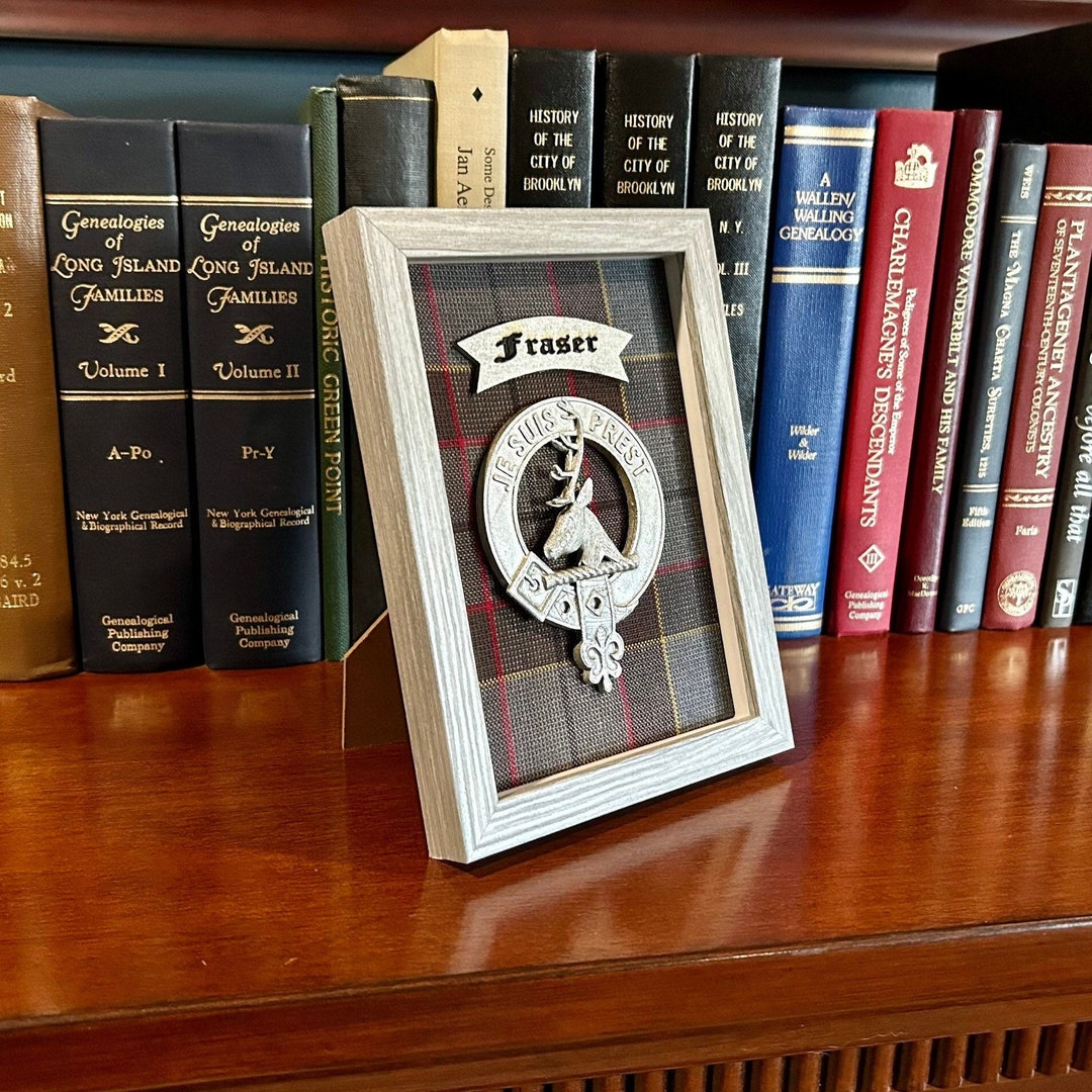 Fraser Framed Scottish Clan Tartan Badge Crest - Etsy