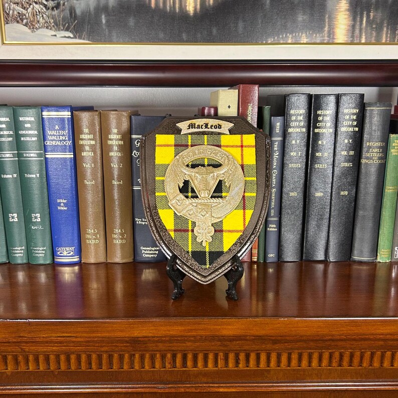 Macleod Scottish Clan Yellow Tartan Badge Plaque - Etsy