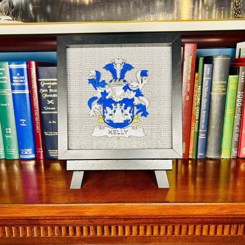 Kelly Irish Coat of Arms Crest Framed - Etsy