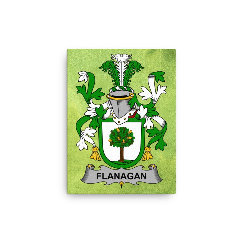 Flanagan Coat of Arms Canvas Print - Etsy