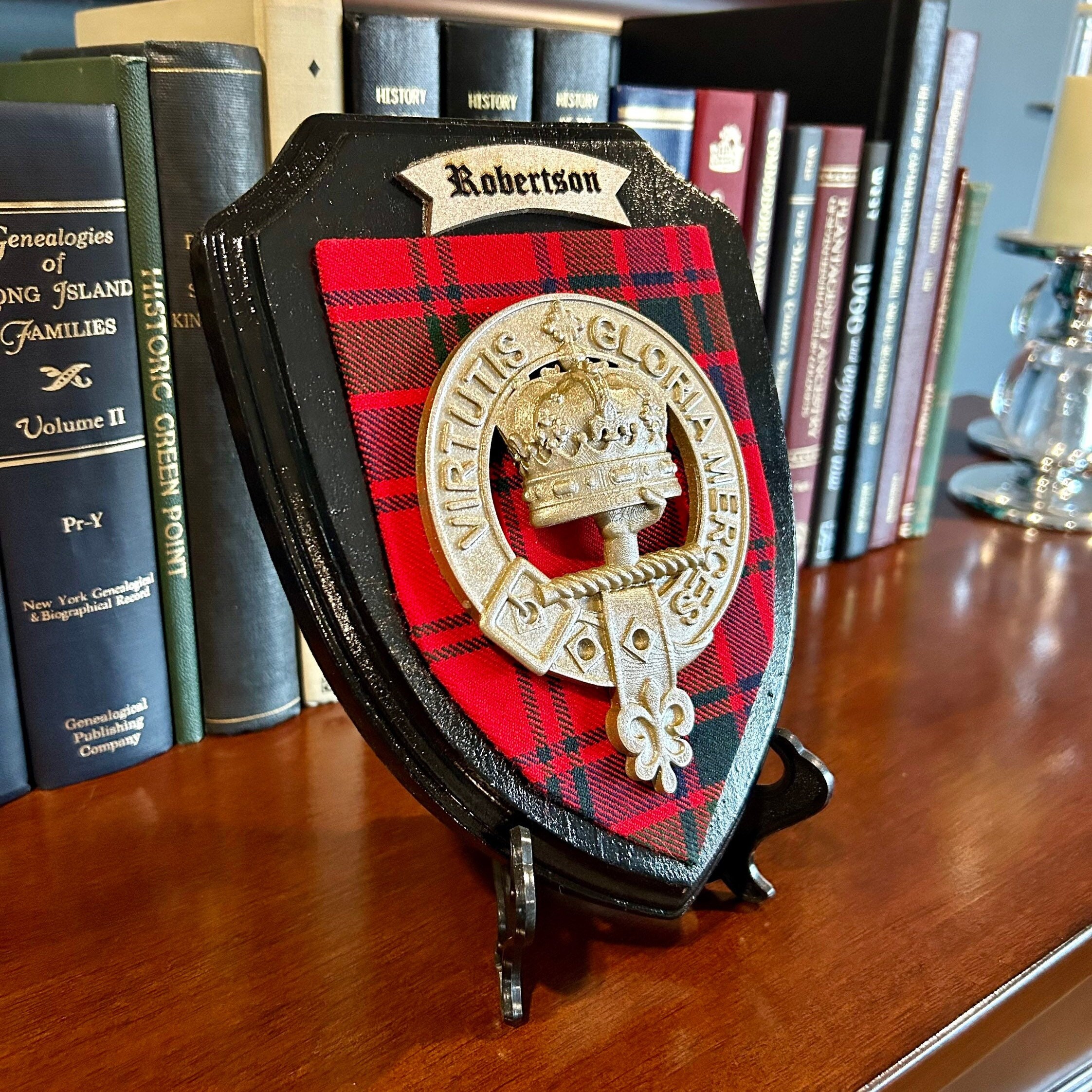 Robertson Scottish Clan Tartan Badge Crest Plaque - Etsy