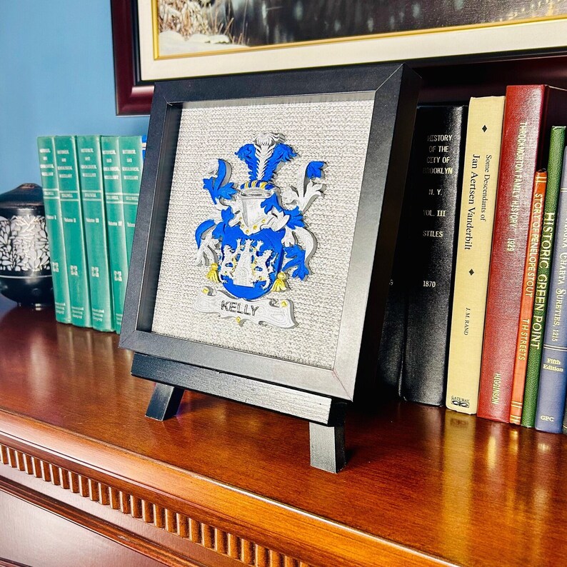 Kelly Irish Coat of Arms Crest Framed - Etsy