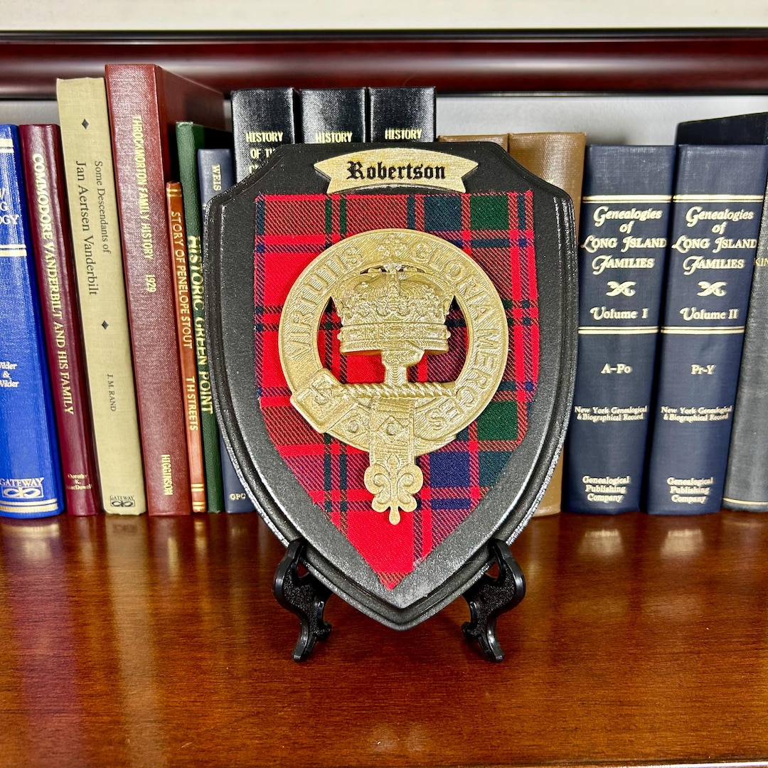 Robertson Scottish Clan Tartan Badge Crest Plaque - Etsy