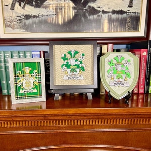 Murphy Coat of Arms on Irish National or Ulster Tartan Framed - Etsy