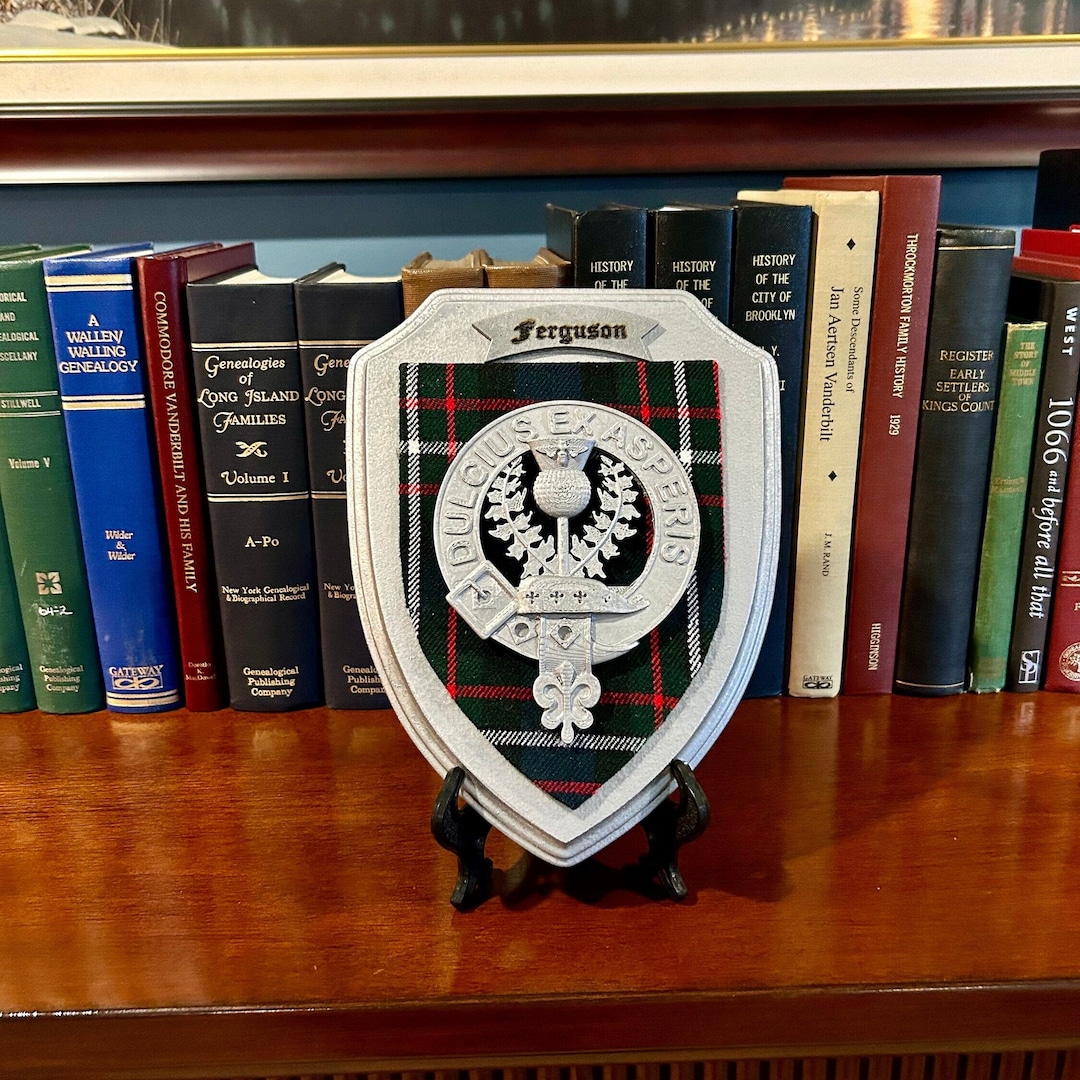 Ferguson / Fergus Scottish Clan Tartan Badge Crest Plaque - Etsy