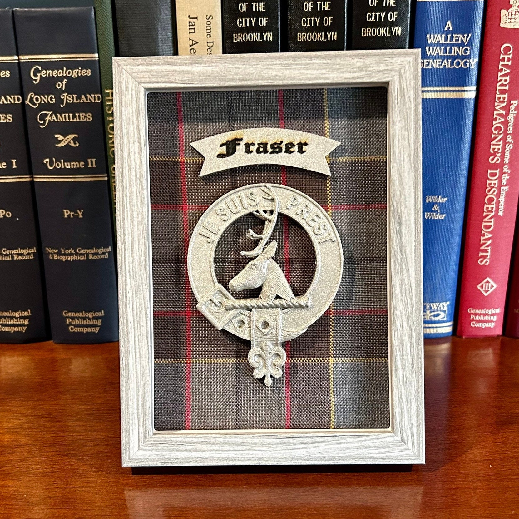 Fraser Framed Scottish Clan Tartan Badge Crest - Etsy