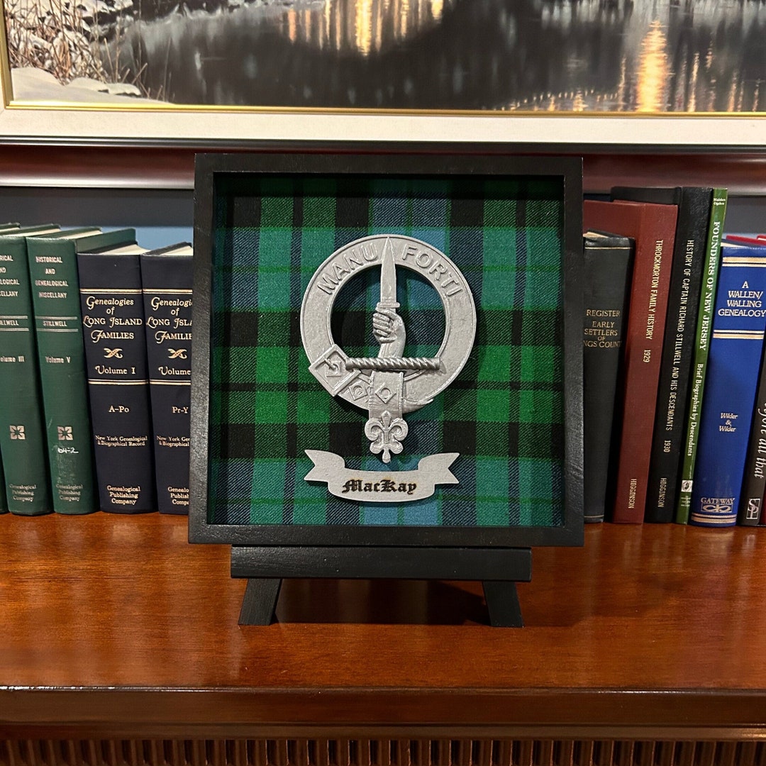 Mackay / Mckay Framed Scottish Clan Tartan Badge Crest - Etsy