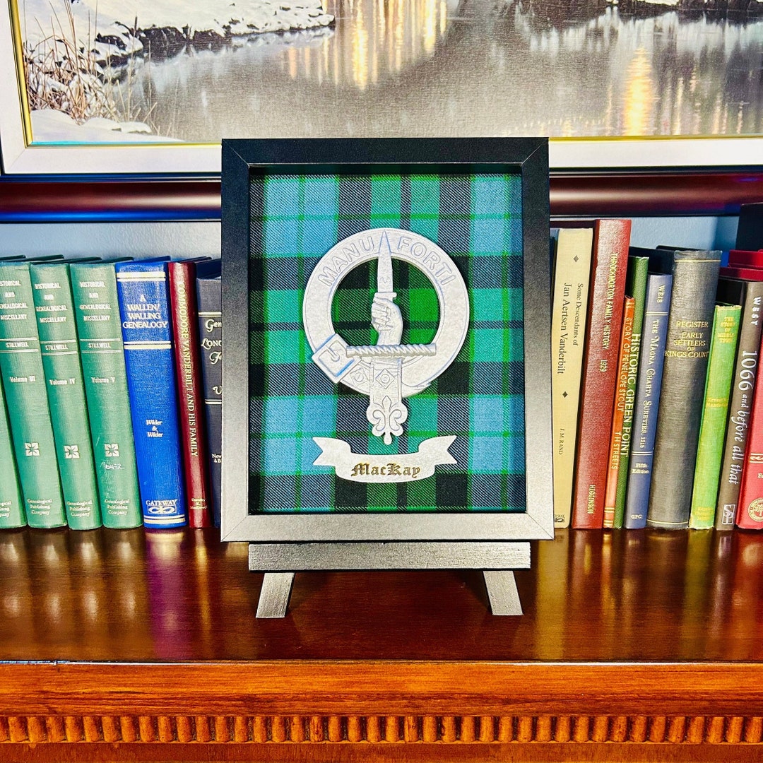 Mackay / Mckay Framed Scottish Clan Tartan Badge Crest - Etsy