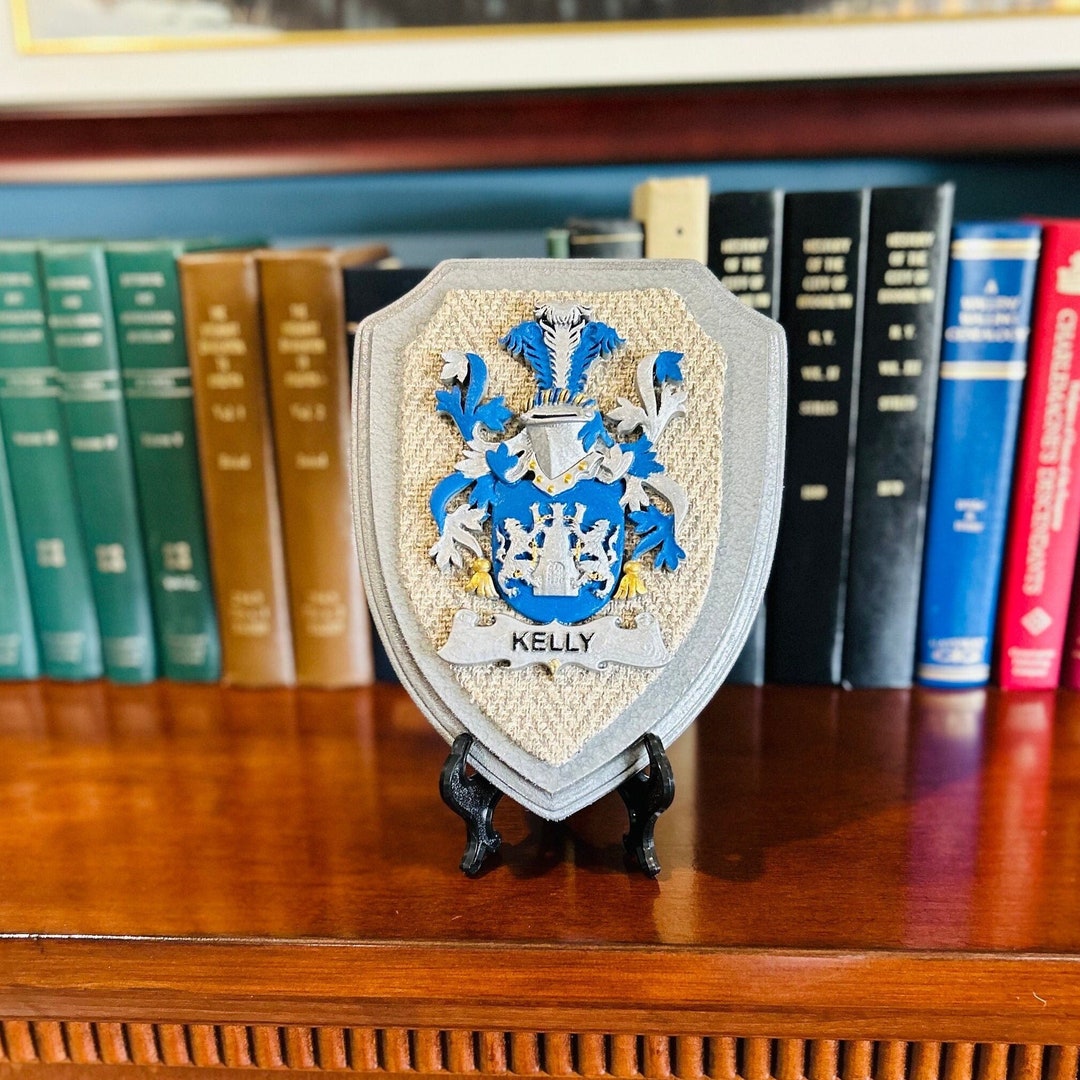 Kelly Irish Coat of Arms Crest Plaque - Etsy