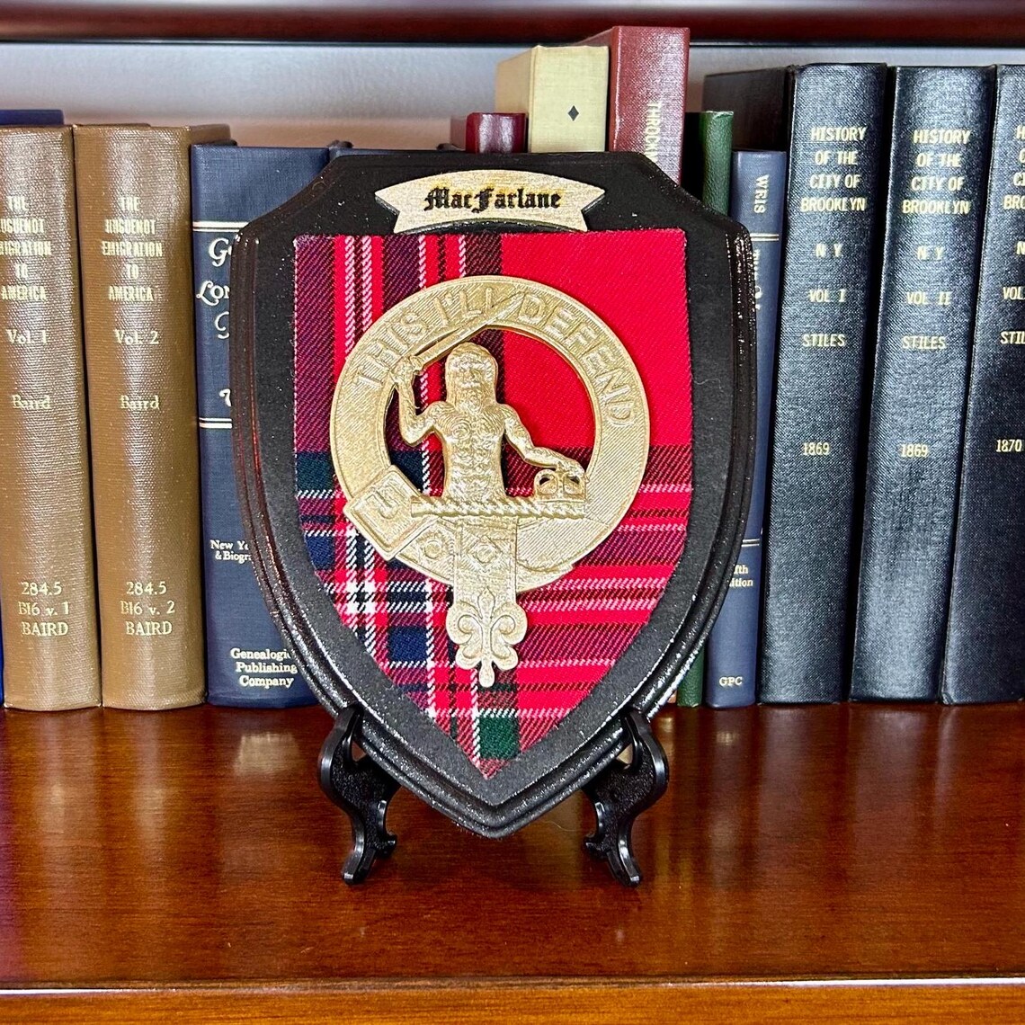 Macfarlane / Mcfarlane Scottish Clan Tartan Badge Crest Plaque - Etsy