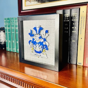 Kelly Irish Coat of Arms Crest Framed - Etsy