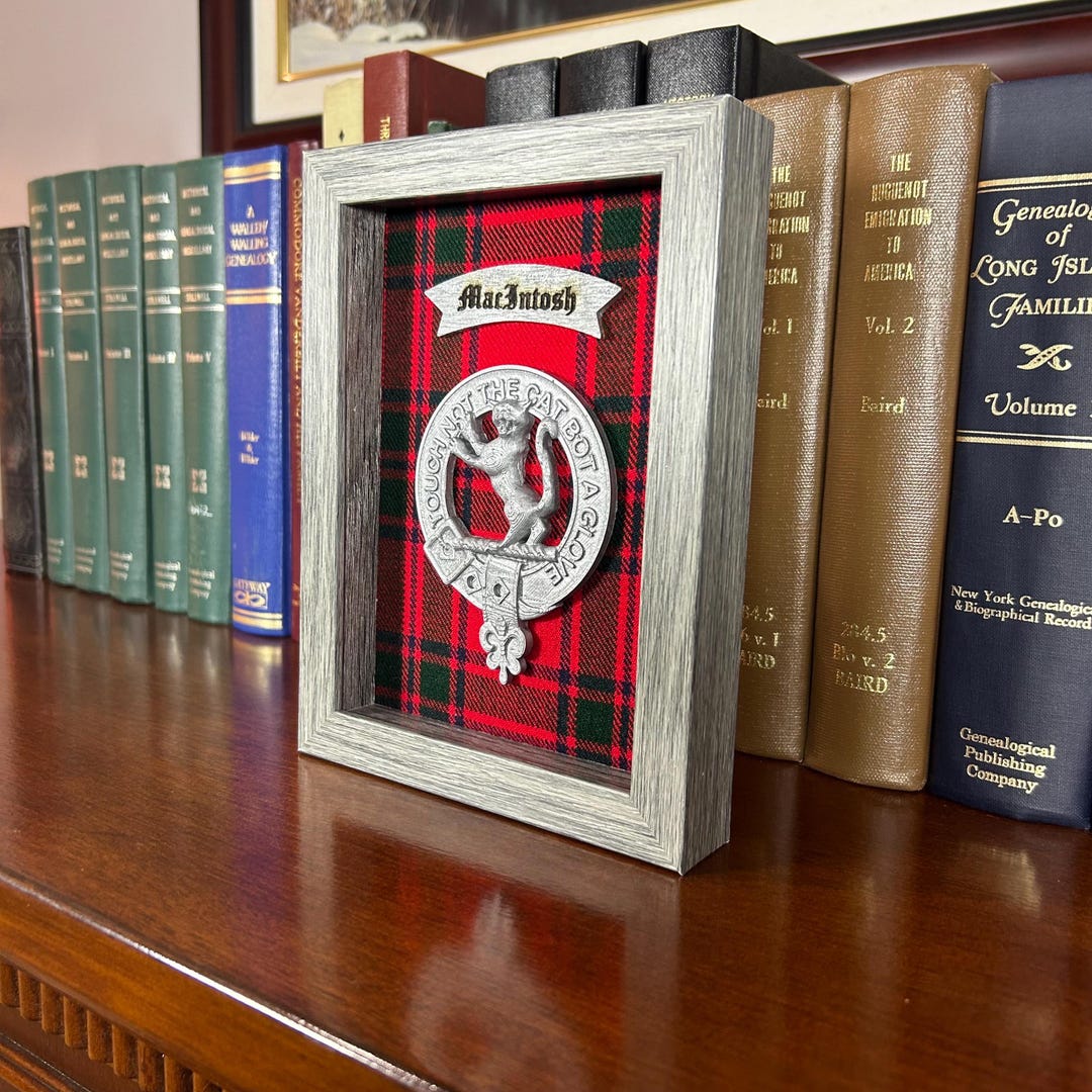 Macintosh / Mackintosh Framed Scottish Clan Tartan Badge Crest - Etsy