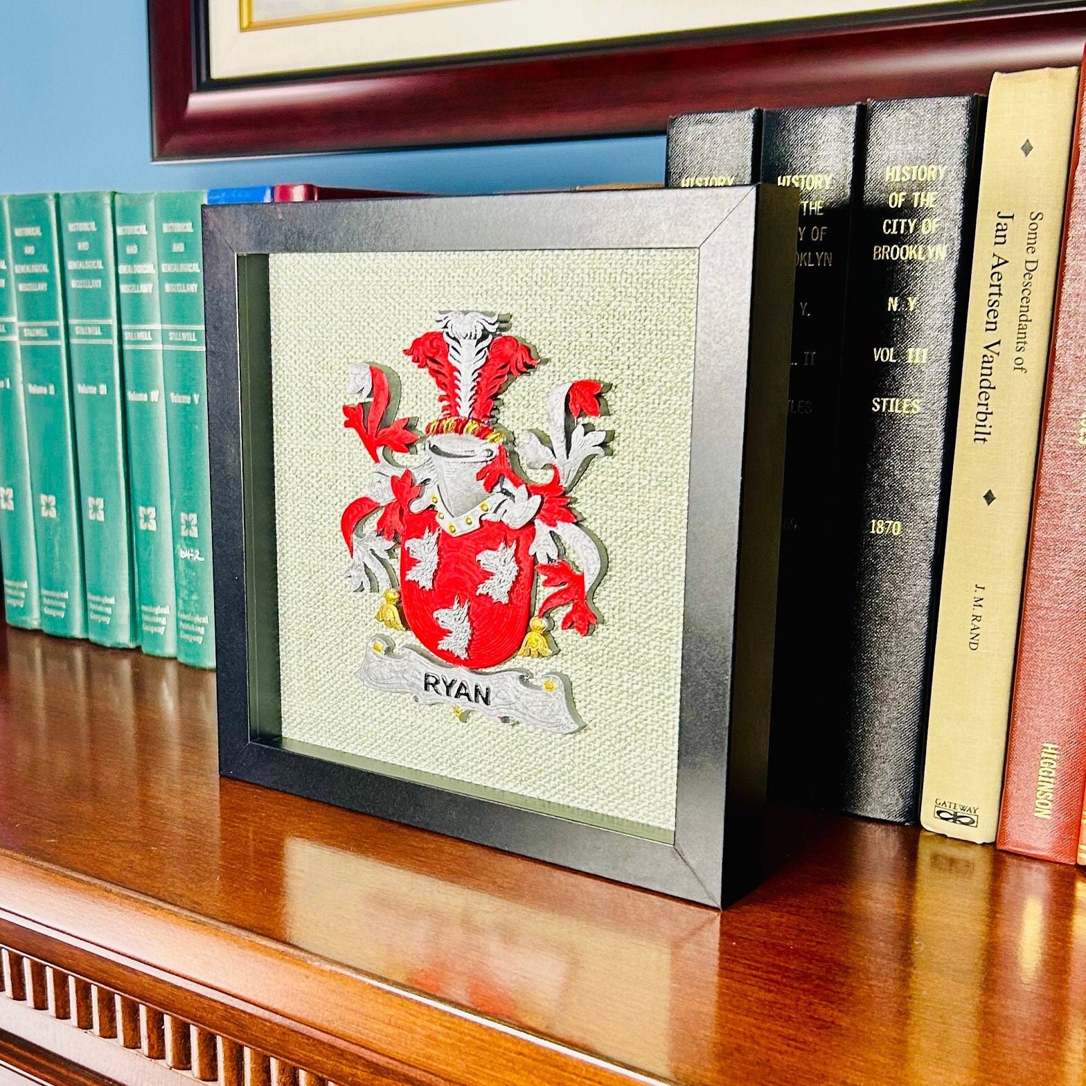 Ryan Irish Coat of Arms Crest Framed - Etsy