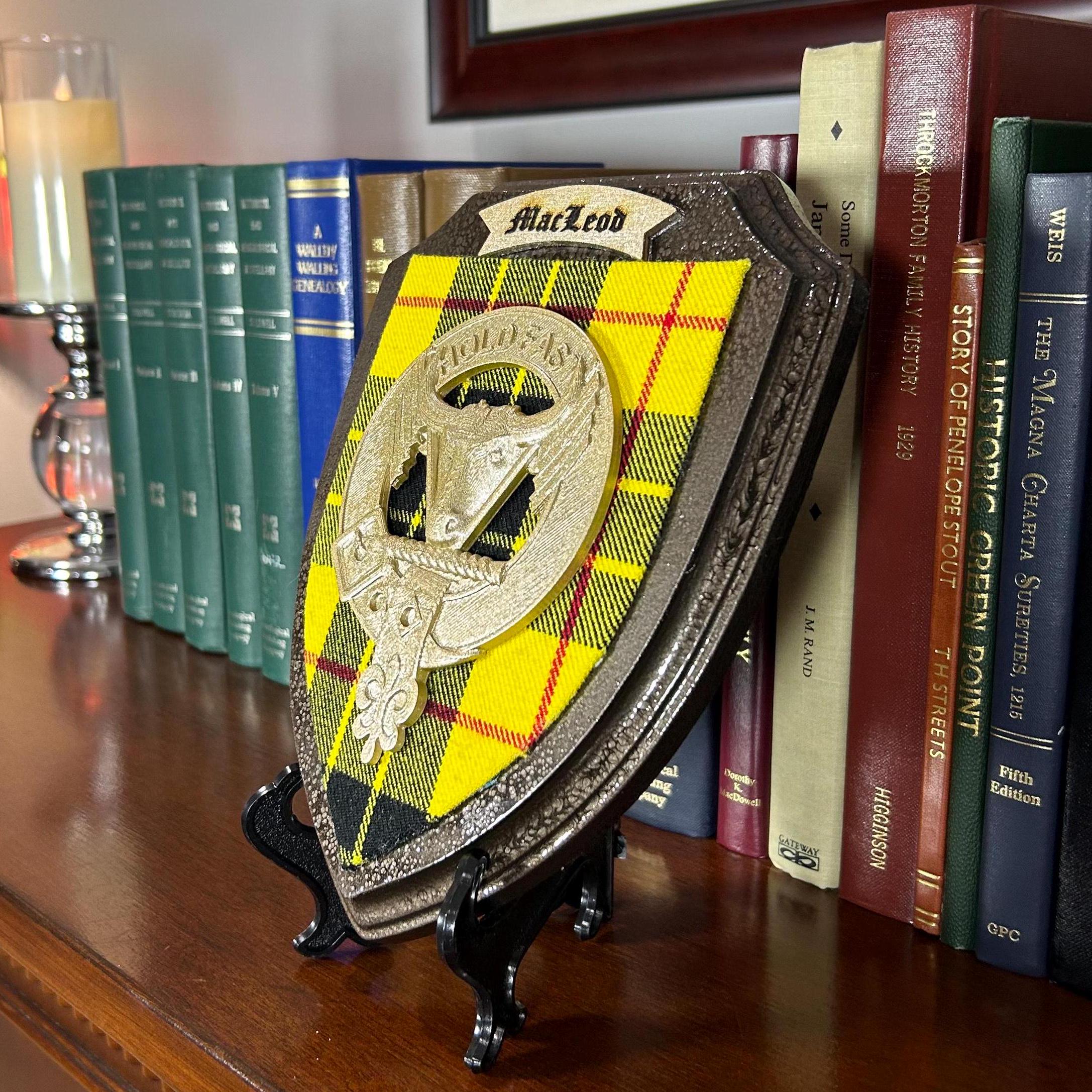 Macleod Scottish Clan Yellow Tartan Badge Plaque - Etsy