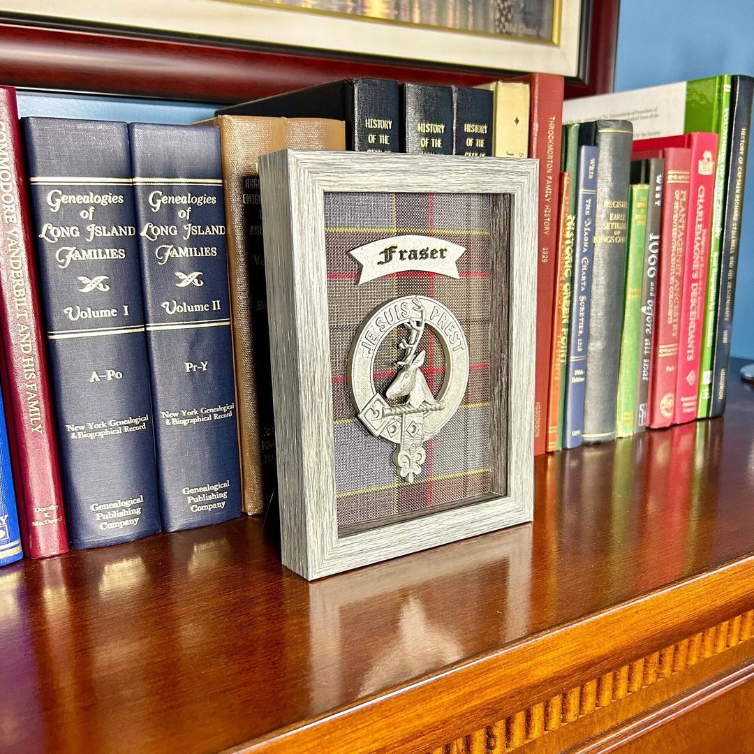 Fraser Framed Scottish Clan Tartan Badge Crest - Etsy