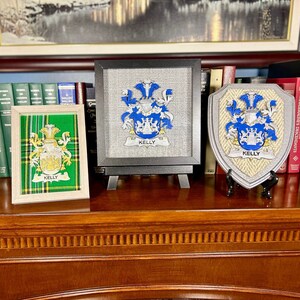 Kelly Irish Coat of Arms Crest Framed - Etsy