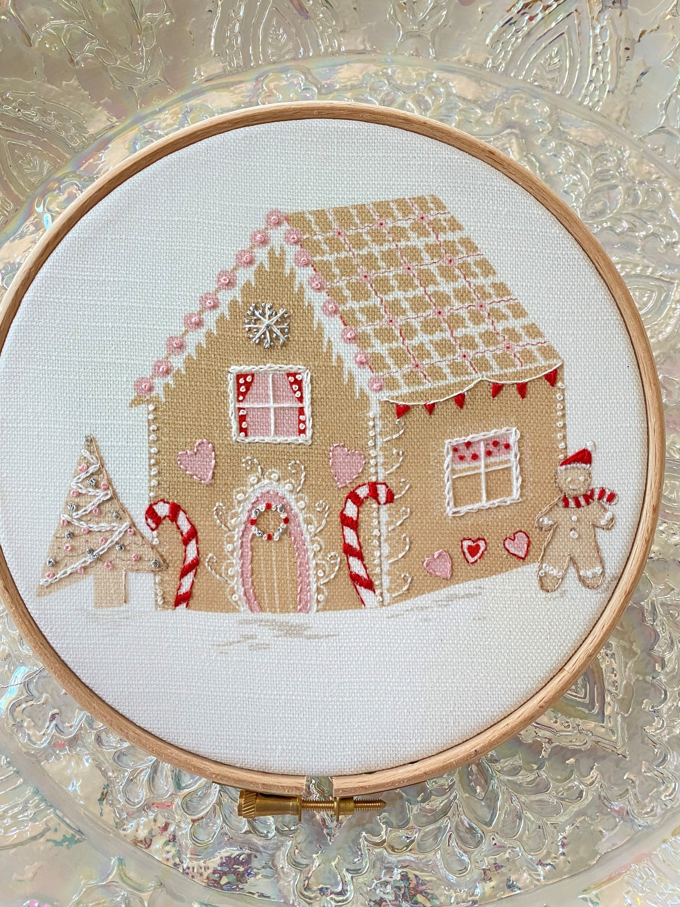 Gingerbread House Embroidery Kit, Christmas Embroidery - Etsy