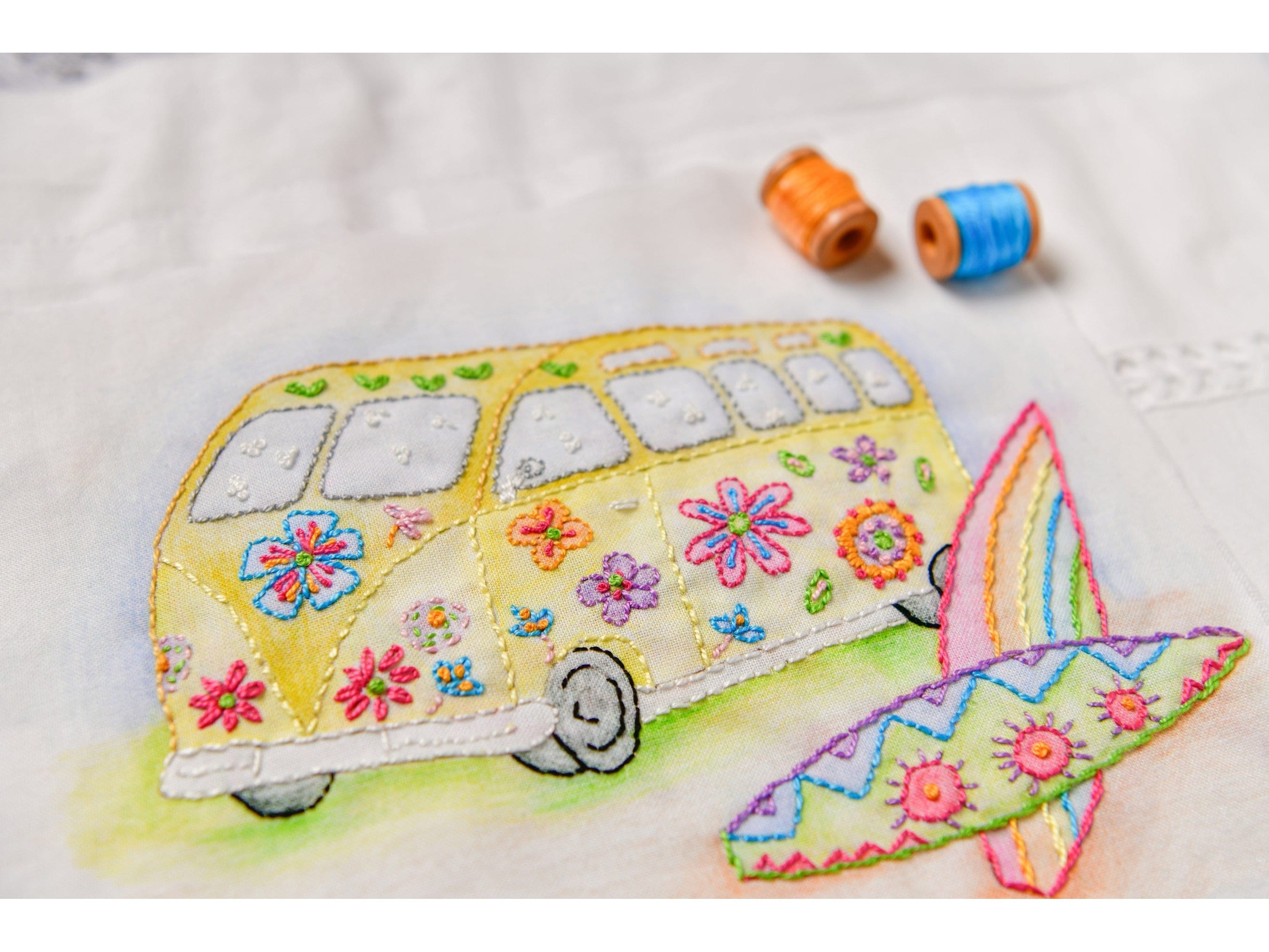 Full Embroidery Kit With Flowers Beach Theme Embroidery - Etsy