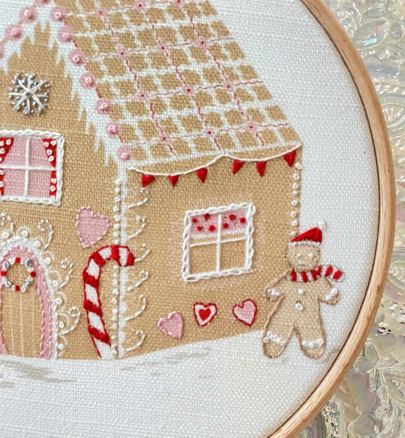Gingerbread House Embroidery Kit, Christmas Embroidery - Etsy