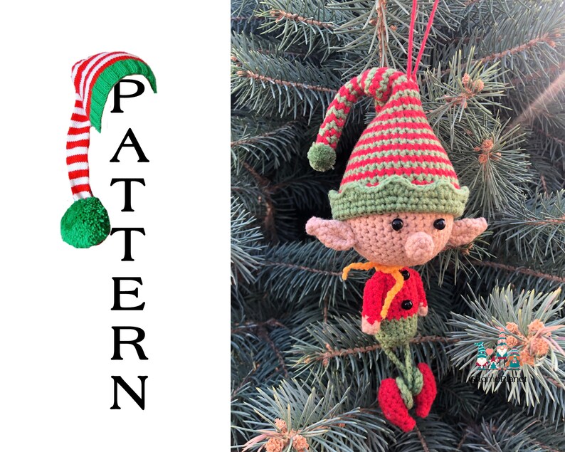 Crochet Elf Ornament Pattern Amigurumi Elf Keychain Pattern - Etsy