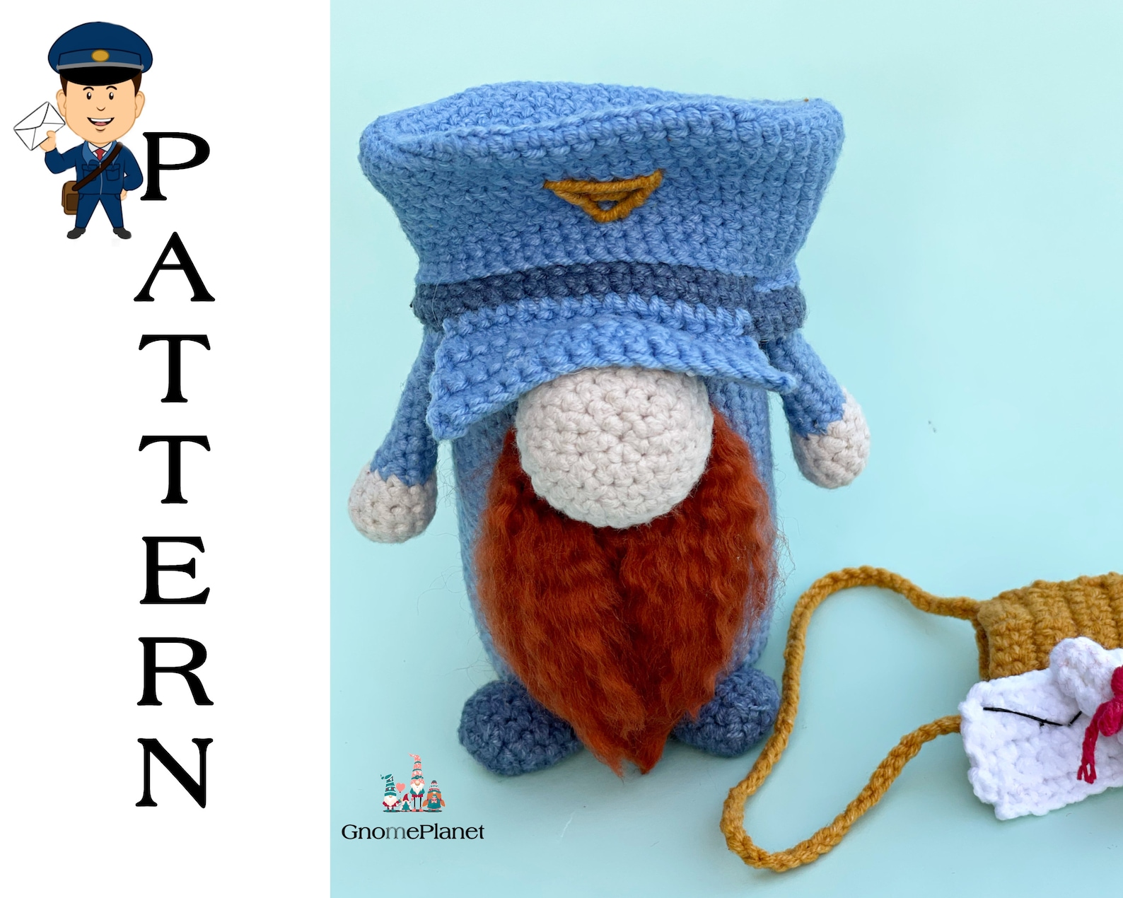 Crochet Mailman Gnome Pattern, Mail Gnome Amigurumi Pattern, Christmas ...