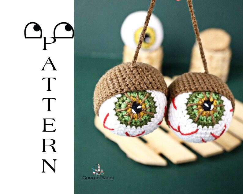 Crochet Halloween Eye Pattern, Amigurumi Halloween Keychain Pattern - Etsy